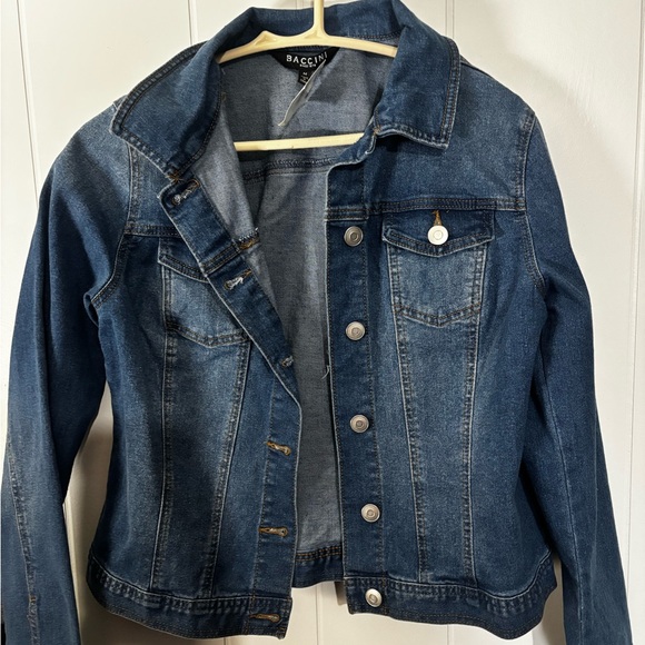 Baccini | Jackets & Coats | Baccini Dark Blue Jean Jacket | Poshmark